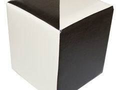 Taburet Cub MOZAIC Taburet Cub tapitat cu piele ecologi - anuntul.ro