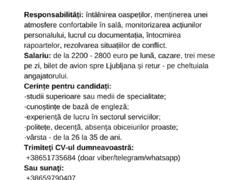 Loc de munca Administratorul restaurantului in Slovenia Trimiteti CV ...