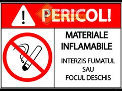 Indicator pentru material inflamabil interzis fumatul V - anuntul.ro