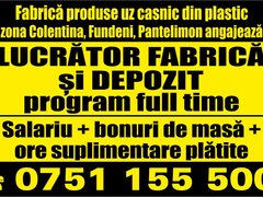 Angajare Lucrator fabrica si depozit produse uz casnic din plast ...