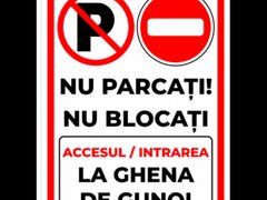Indicator nu parcati accesul intrarea ghena de gunoi Va - anuntul.ro