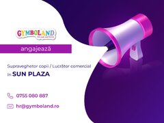 Angajare Supraveghetor copii/ Lucrator comercial SUN PLAZA Daca ...