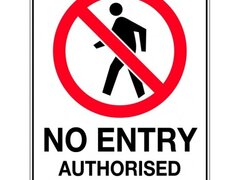 No Entry Authorised Persons Only Sign Vand No Entry Aut - anuntul.ro