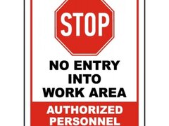 Stop No Entry Into Work Area Sign Vand Stop No Entry In - anuntul.ro