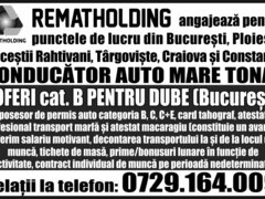 Angajare CONDUCATOR AUTO MARE TONAJ si SOFER Cat - anuntul.ro