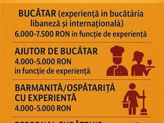 Angajare Bucatar/ ajutor bucatar, ospatar si femeie la curatenie ...